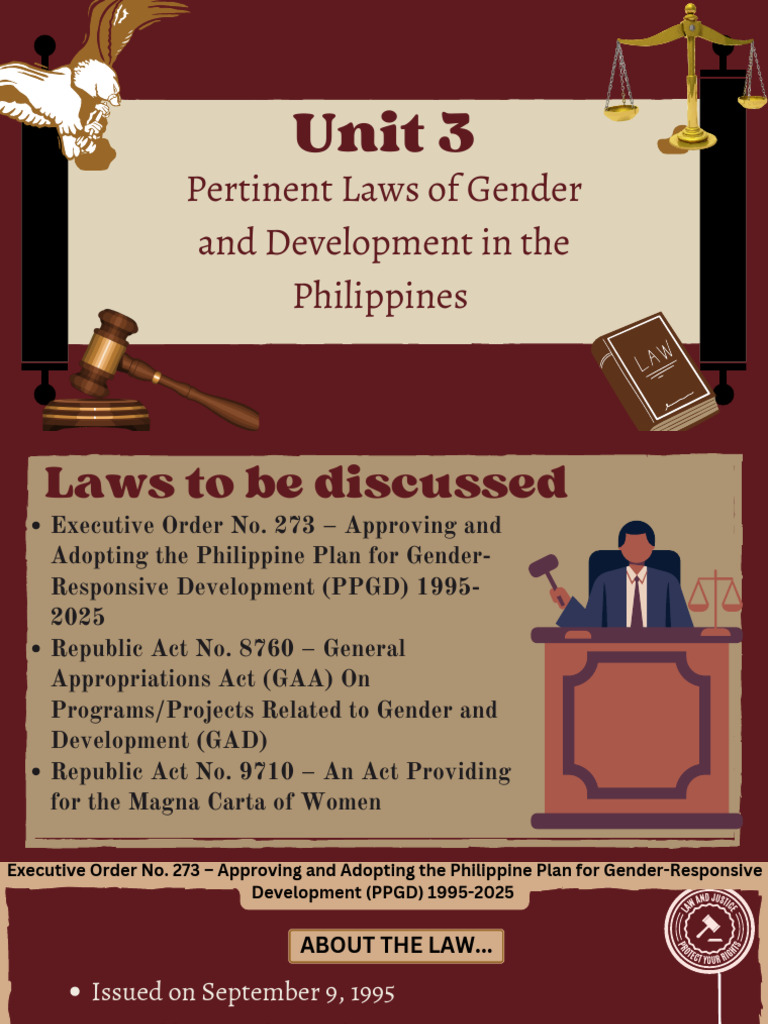 Gad Unit 3 Laws | PDF | Gender And Development | Gender