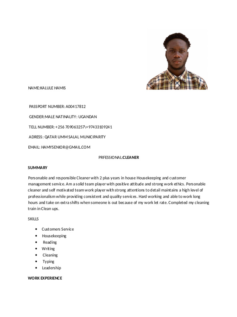 Cleaner CV for Job Applications | PDF