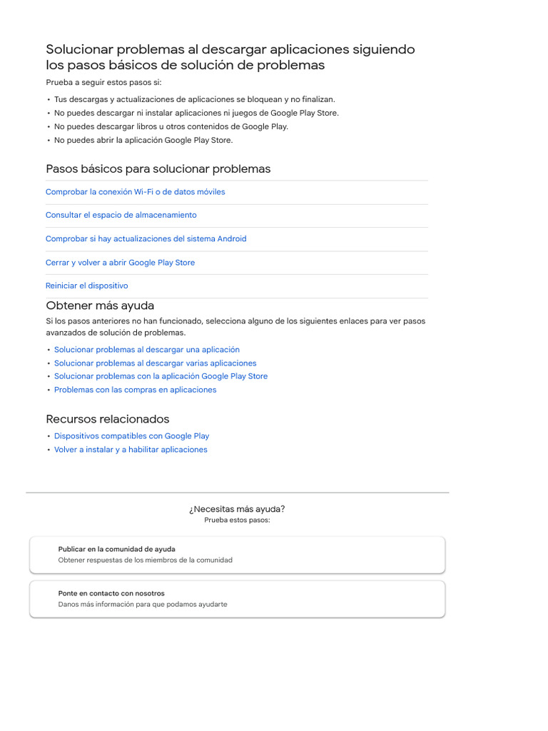Solucionar Problemas Al Descargar Aplicaciones Siguiendo Los Pasos Básicos de Solución de ...