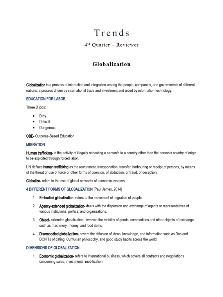Trends | PDF | Fallacy | Globalization
