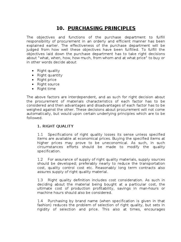 Purchasing Principles | PDF | Prices | Inventory