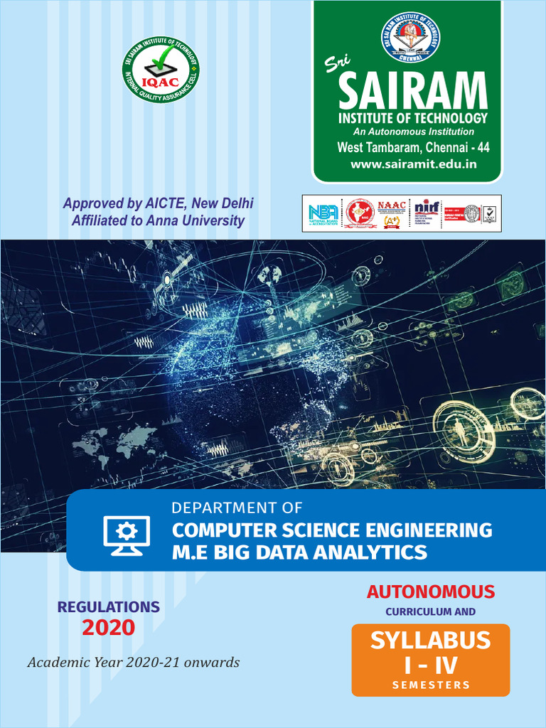 Sit Cse PG - Big Data Syllabus | PDF | Apache Hadoop | Normal Distribution