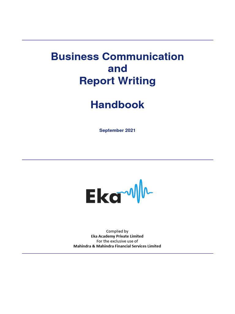 Business Communication Report Writing Guide | PDF | Proofreading ...