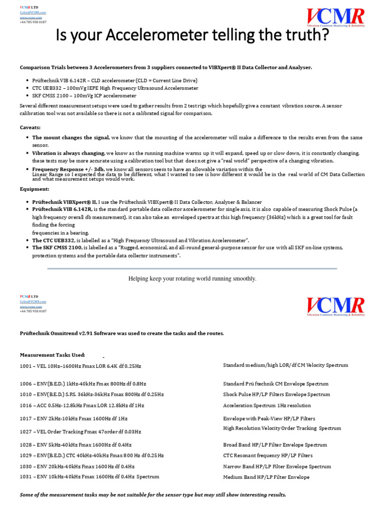 VCMR Accelerometer Trials | PDF | Accelerometer | Spectral Density