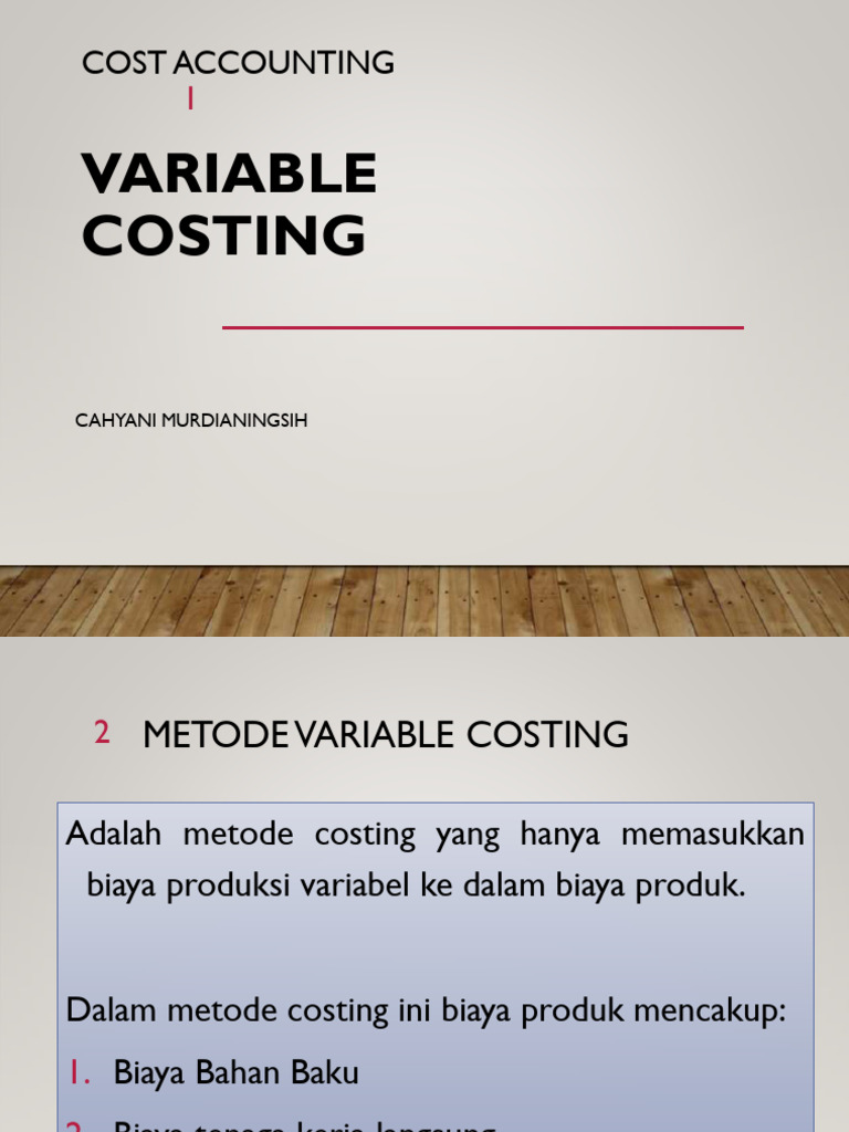 Variable Costing | PDF | Bisnis | Pengelolaan Keuangan & Uang
