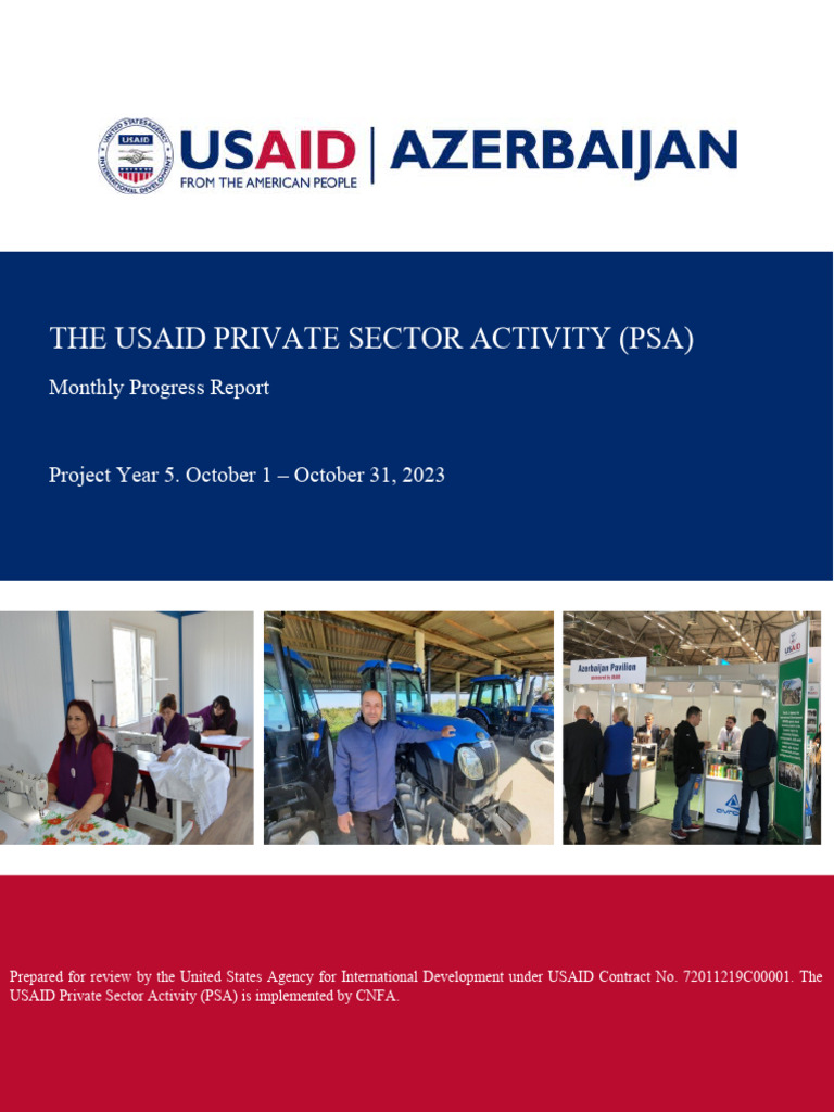 USAID PSA Monthly Report: October 2023 | PDF | Wheat | Insurance