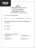 Grade 8 Practice Test: Unit 2 Integers: Name Date | PDF
