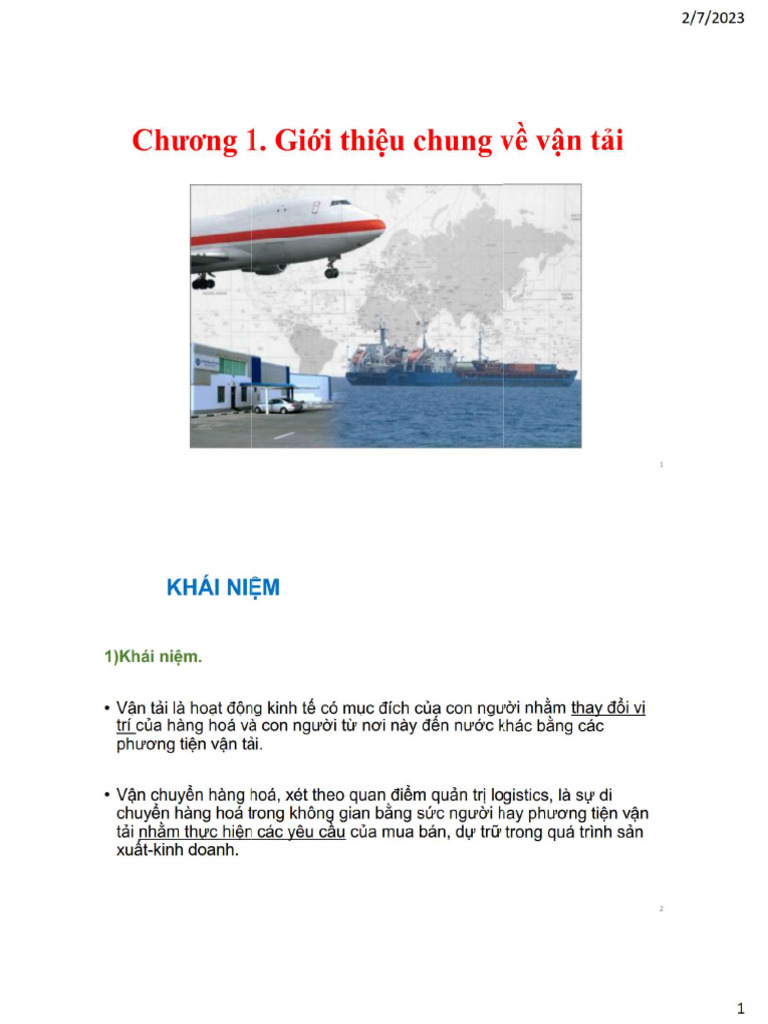 Chuong 1 Tong Quan Chung Ve Van Tai | PDF