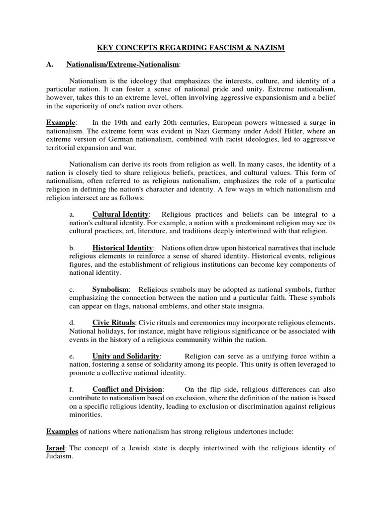 BS IR - Concepts - Fascism & Nazism | PDF | Nationalism | Communism