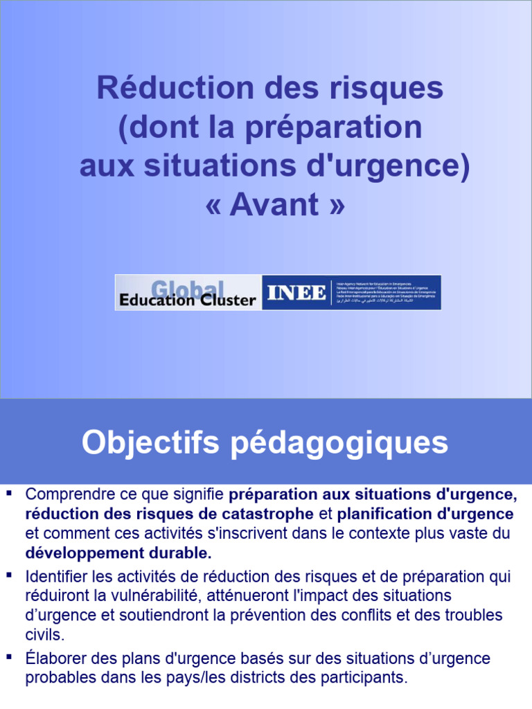 Reduction Des Risques | PDF | Risque | Développement durable