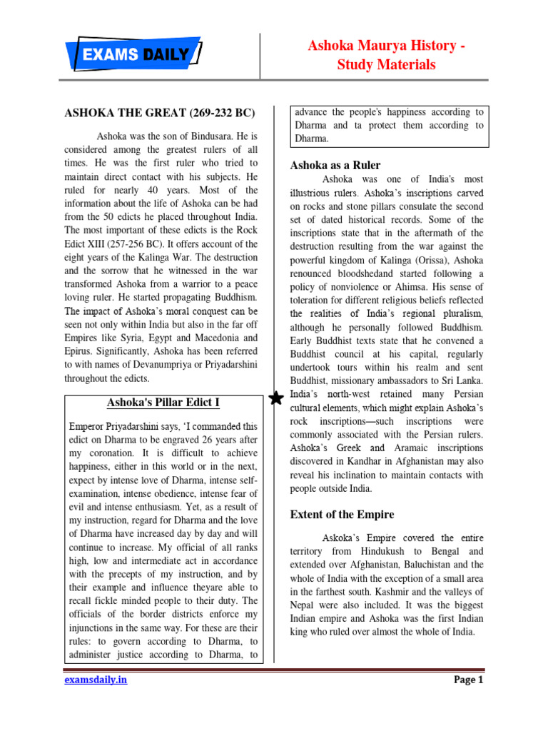Ashoka The Great | PDF | Ashoka | Dharma