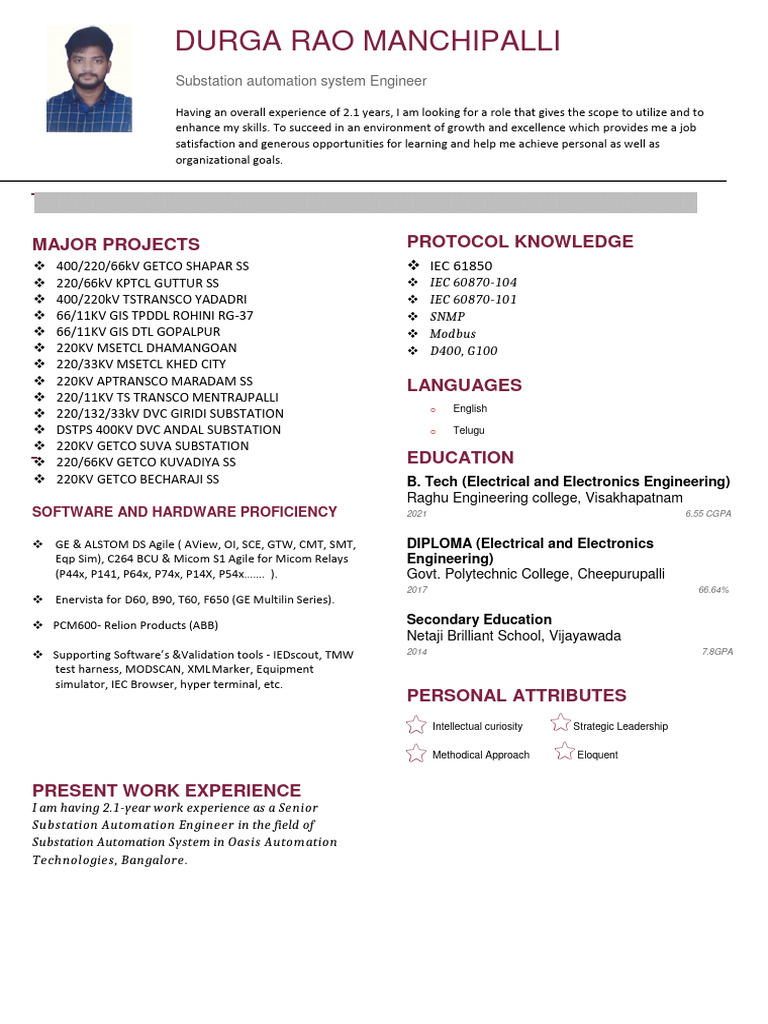 Resume Durga Rao Manchipalli | PDF | Databases | Computer Science