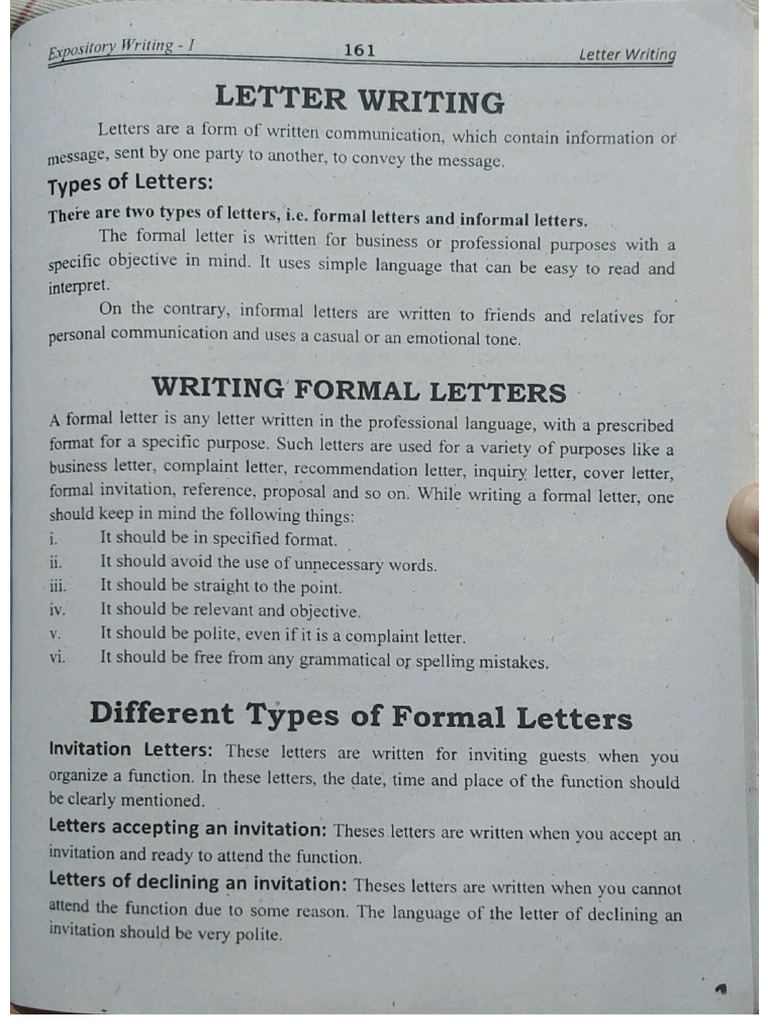 Letter Writing | PDF