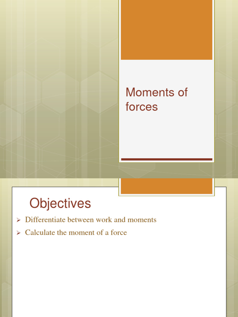 Moment of Forces | PDF | Torque | Force
