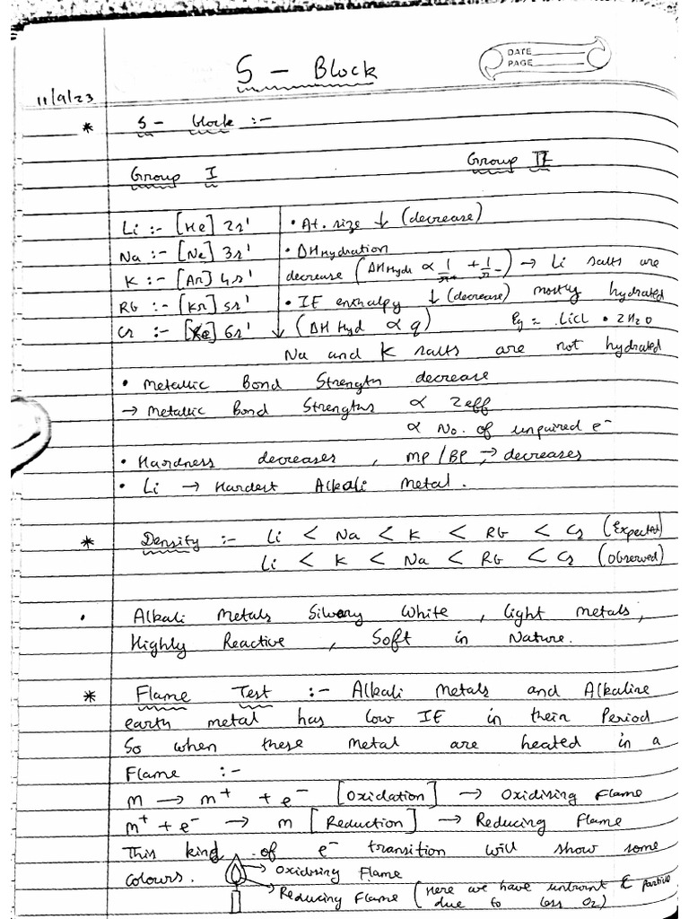 S Block (Notes) | PDF