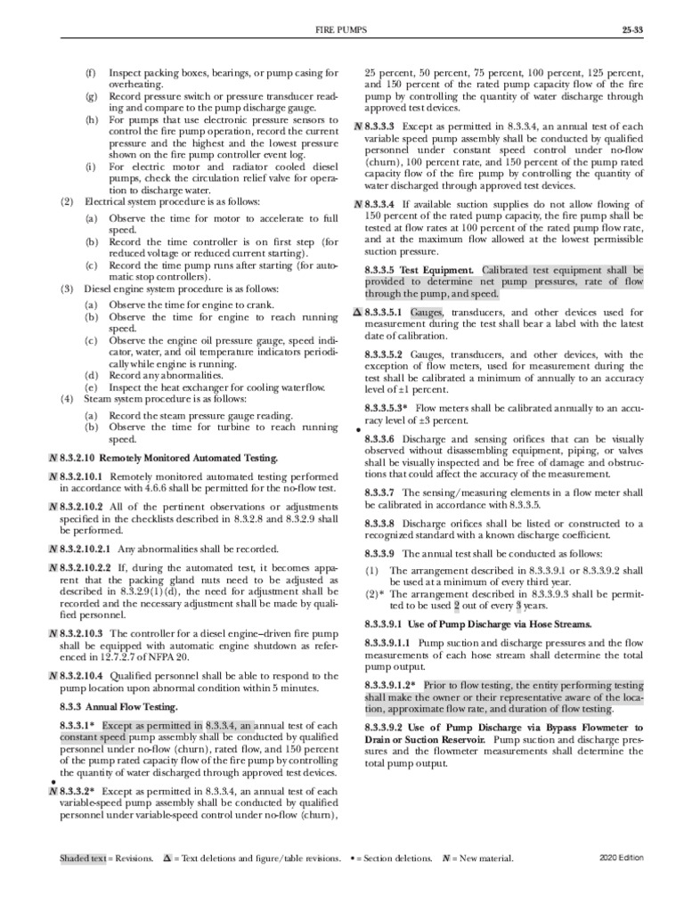 Nfpa 25-2020 36 | PDF | Pump | Calibration