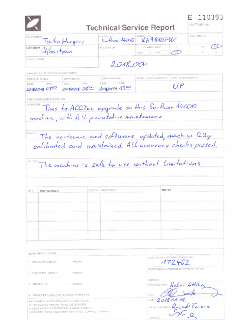 2018 - 004 Protocoll Taiho 1400 | PDF