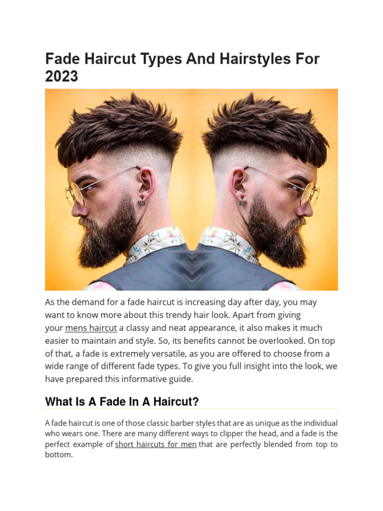 2023 Fade Haircut Guide and Styles | PDF | Hairstyle | Hair