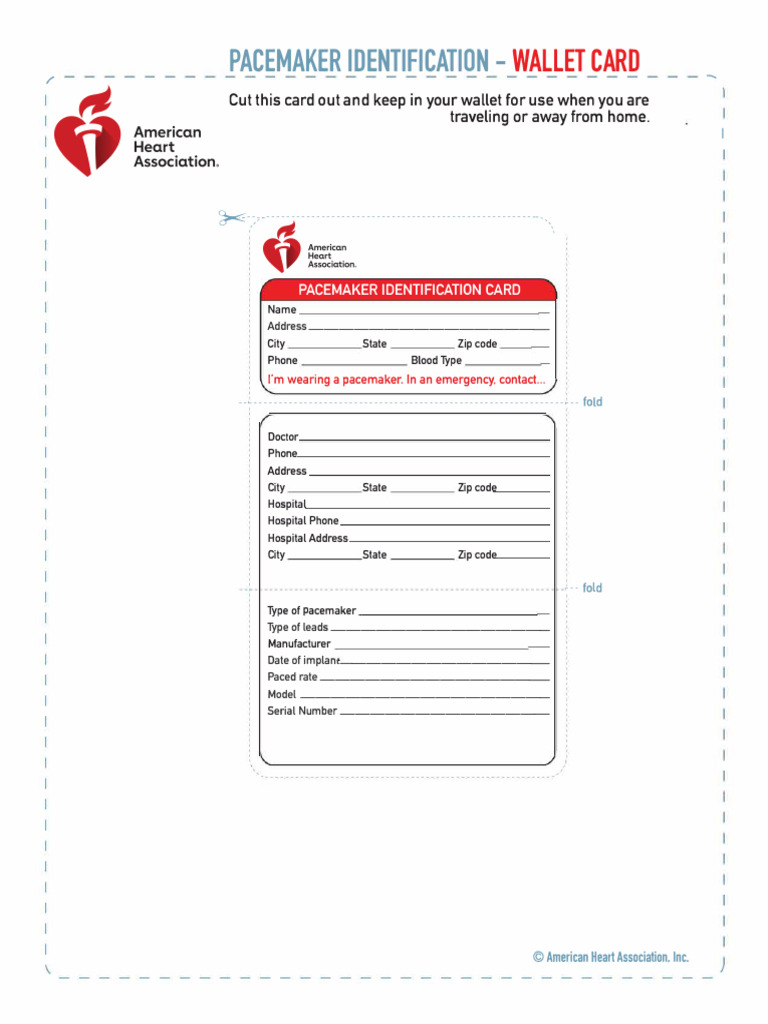 Pacemaker ID Card | PDF