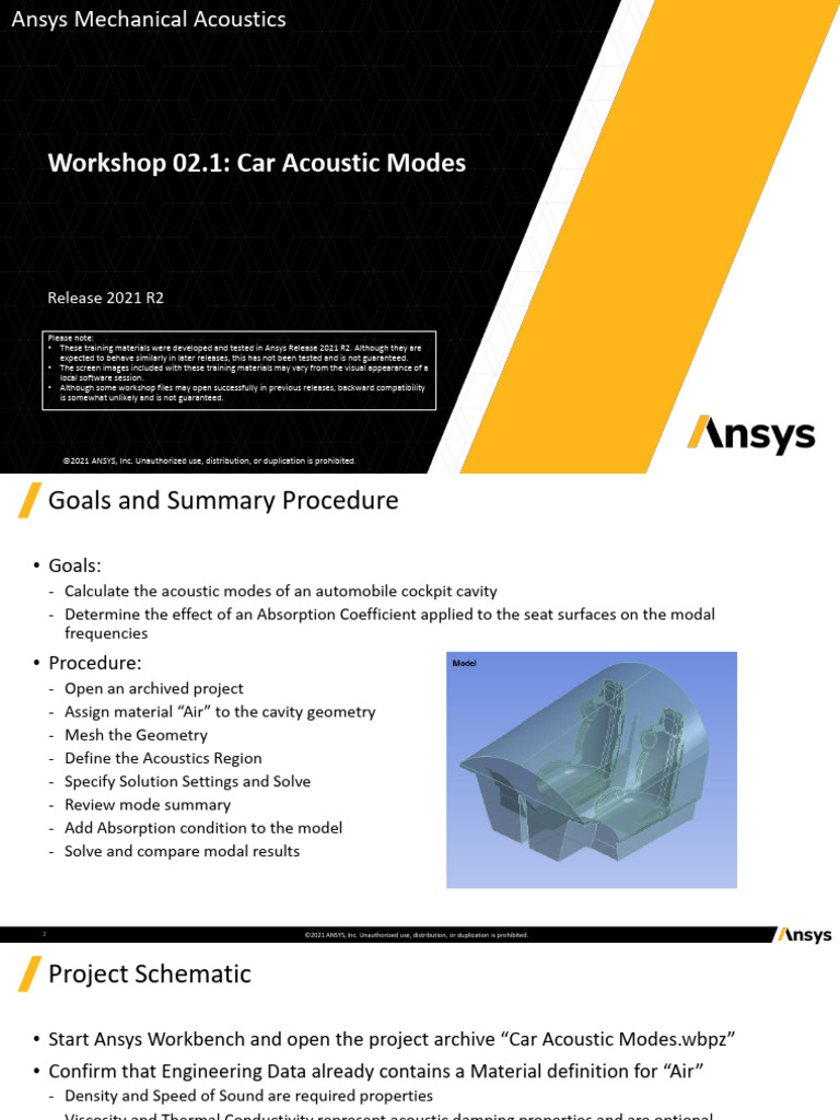 Mech Acous 2021R2 EN WS02.1 Car Acoustic Modes | PDF | Acoustics | Physical Sciences
