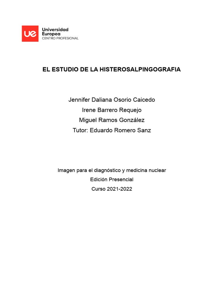 His Tero Salpingo Graf Í A | PDF | Radiación electromagnética | Radiación