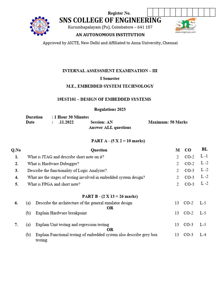 Embedded System Design - Term-3 | PDF | Field Programmable Gate Array ...