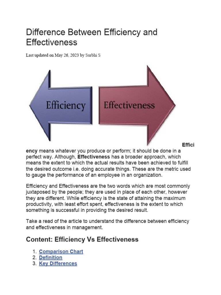 12-6 - 1 - Effectiveness and Efficiency | PDF | Efficiency | Business