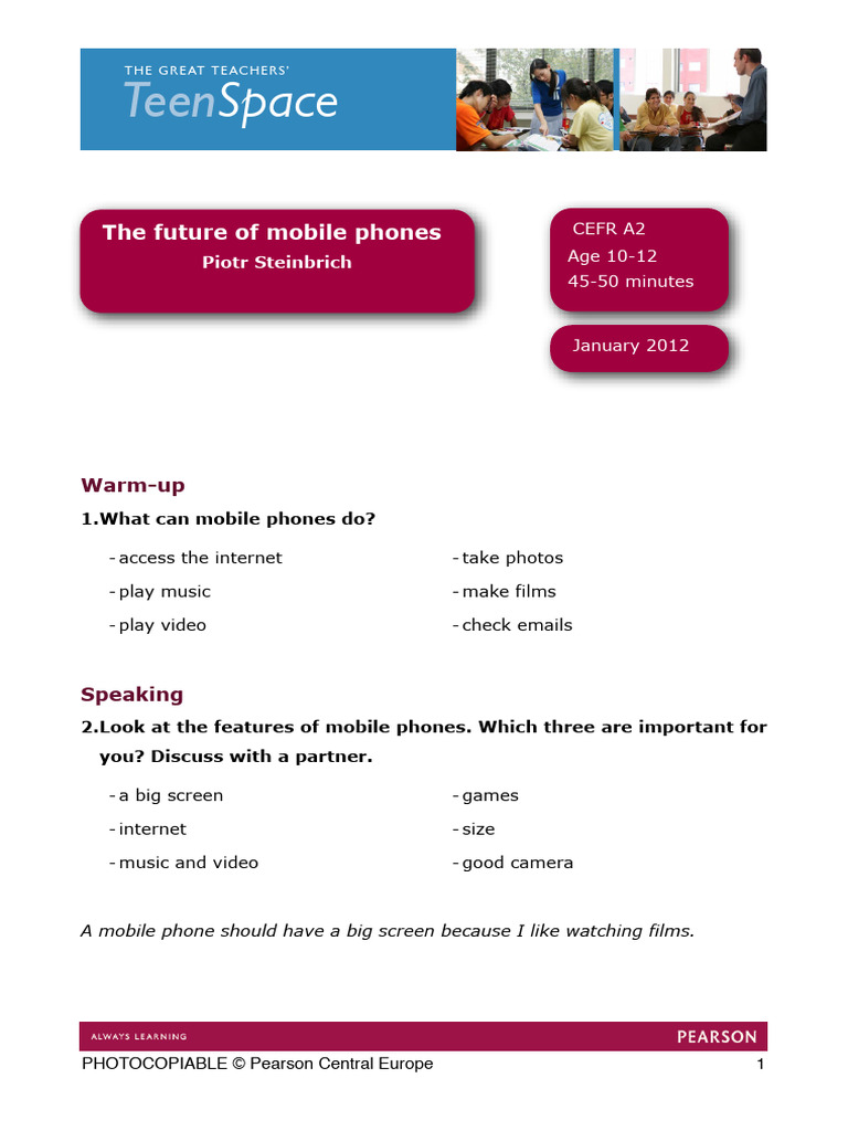 The Future of Mobile Phones Lesson 10 12 | PDF | Telephone | Mobile Phones