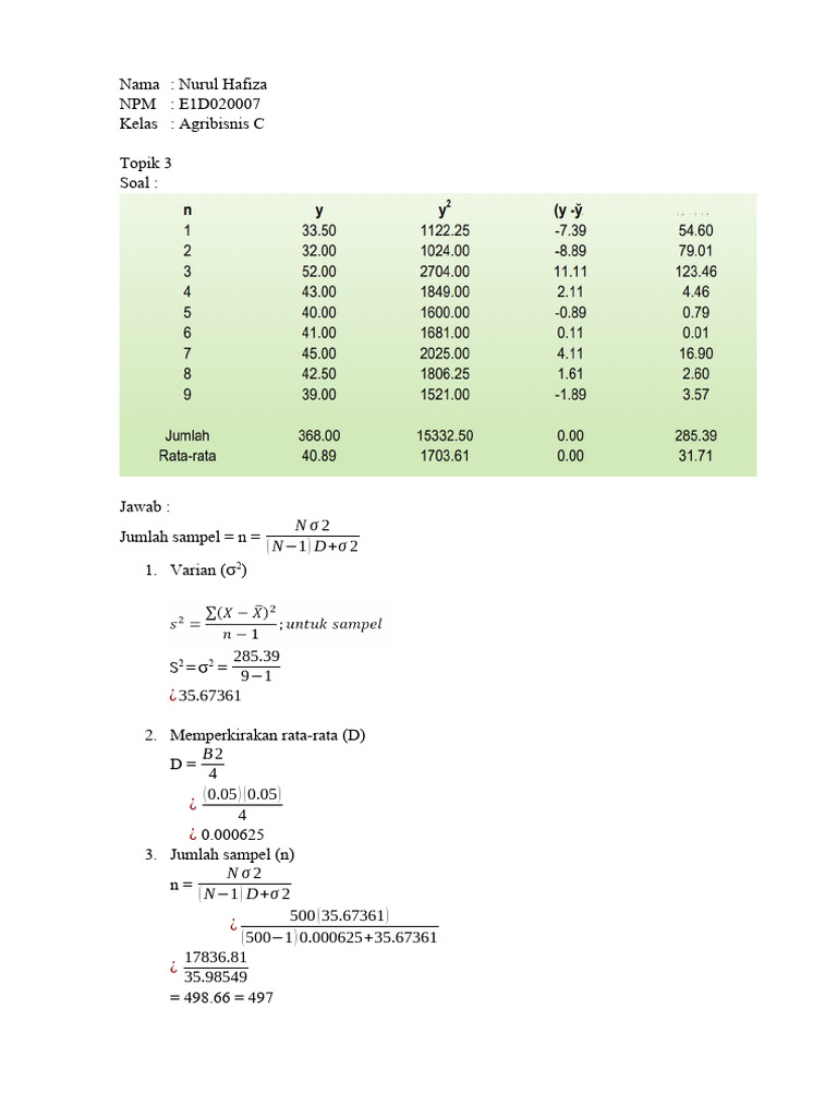 Perhitungan Sampel untuk Penelitian Padi | PDF | Metode & Bahan Ajar