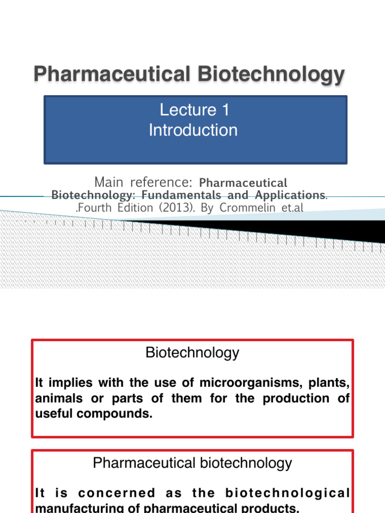 Biotech Lec 1 Introduction | PDF | Biotechnology | Recombinant Dna Biotech Lec 1 Introduction | PDF | Biotechnology | Recombinant Dna