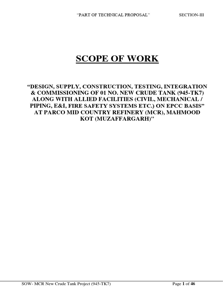 3 - Section-III Consolidated Scope of Work (SOW) - 2 | PDF ...