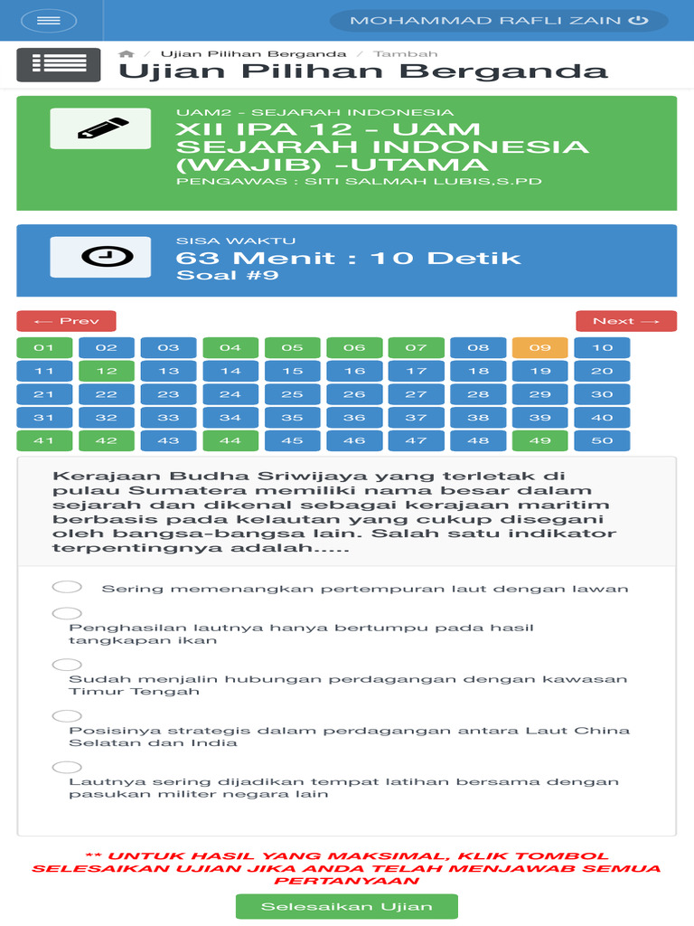 Ujian Pilihan Berganda MAN 2 MODEL MEDAN 2 | PDF