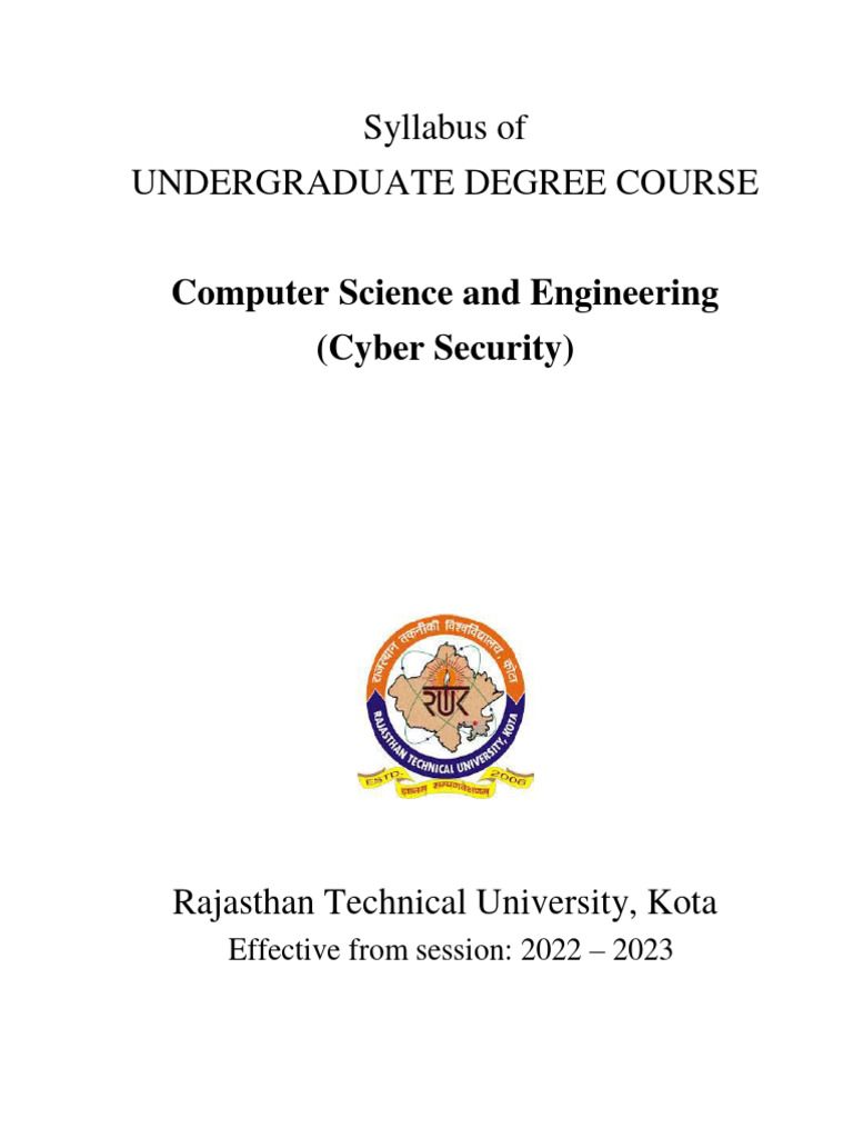B.Tech Cyber Security Syllabus | PDF | Group (Mathematics) | Method ...
