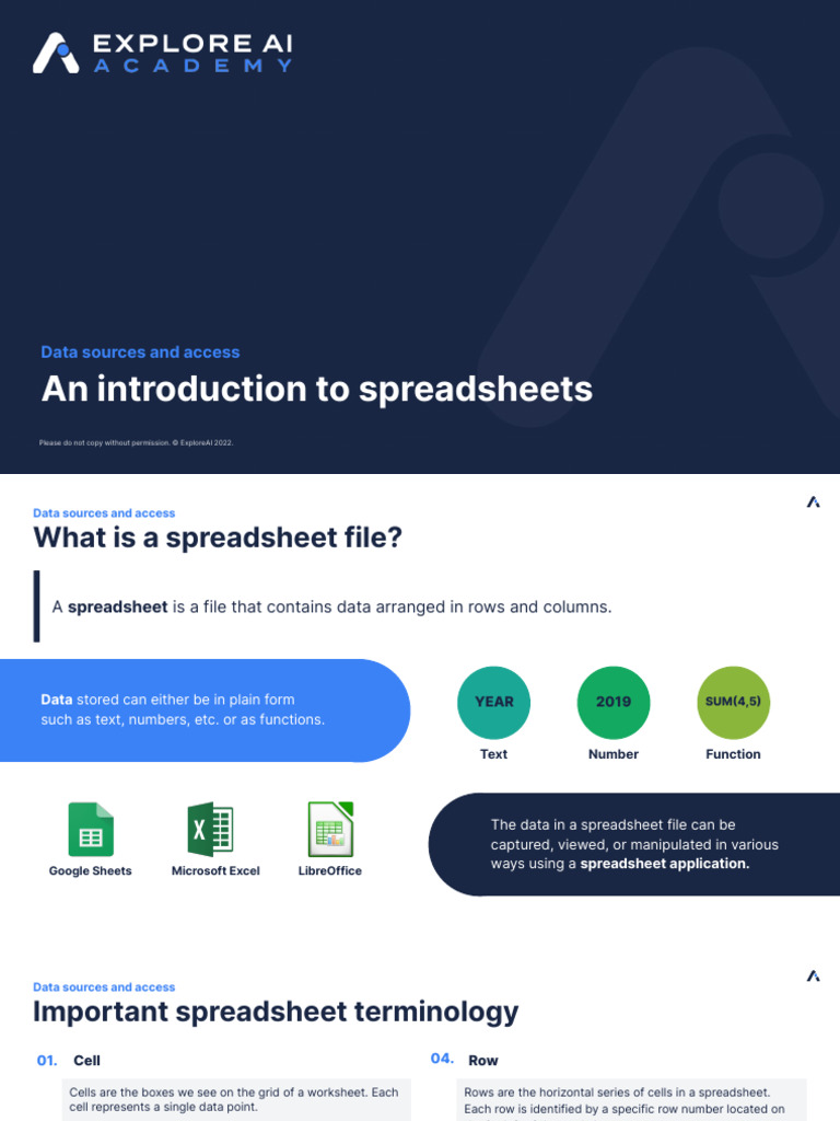 An Introduction To Spreadsheets (Slides) | PDF | Comma Separated Values ...