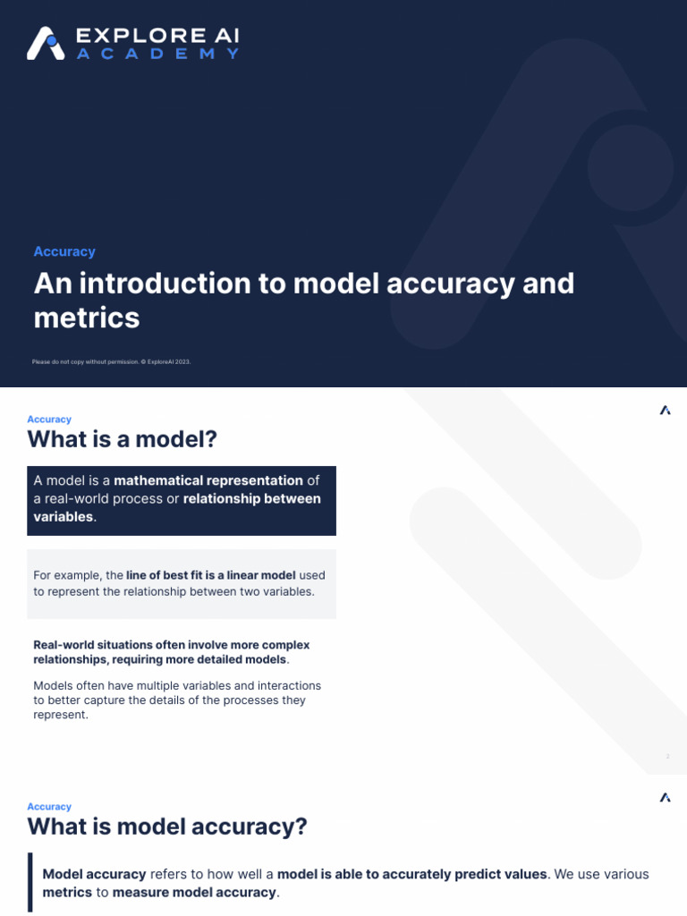 An Introduction To Model Accuracy And Metrics Slides Download Free