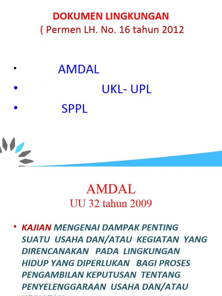 Amdal, Ukl-Upl | PDF | Hukum | Sains & Matematika