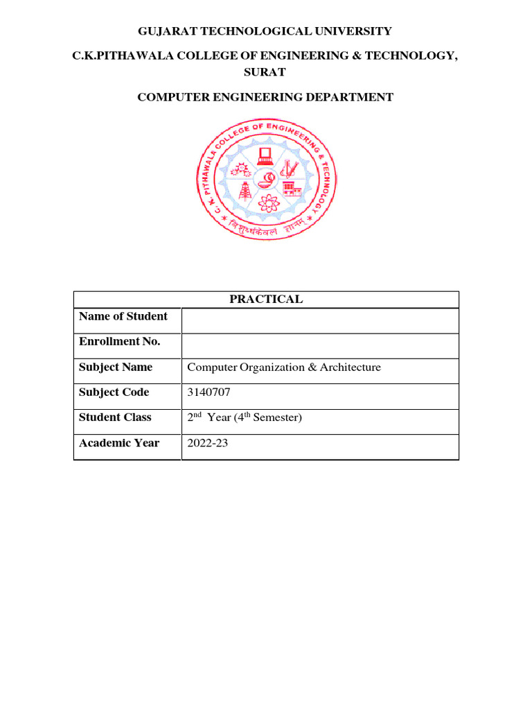 COA - Practical List Index | PDF | Assembly Language | Engineering