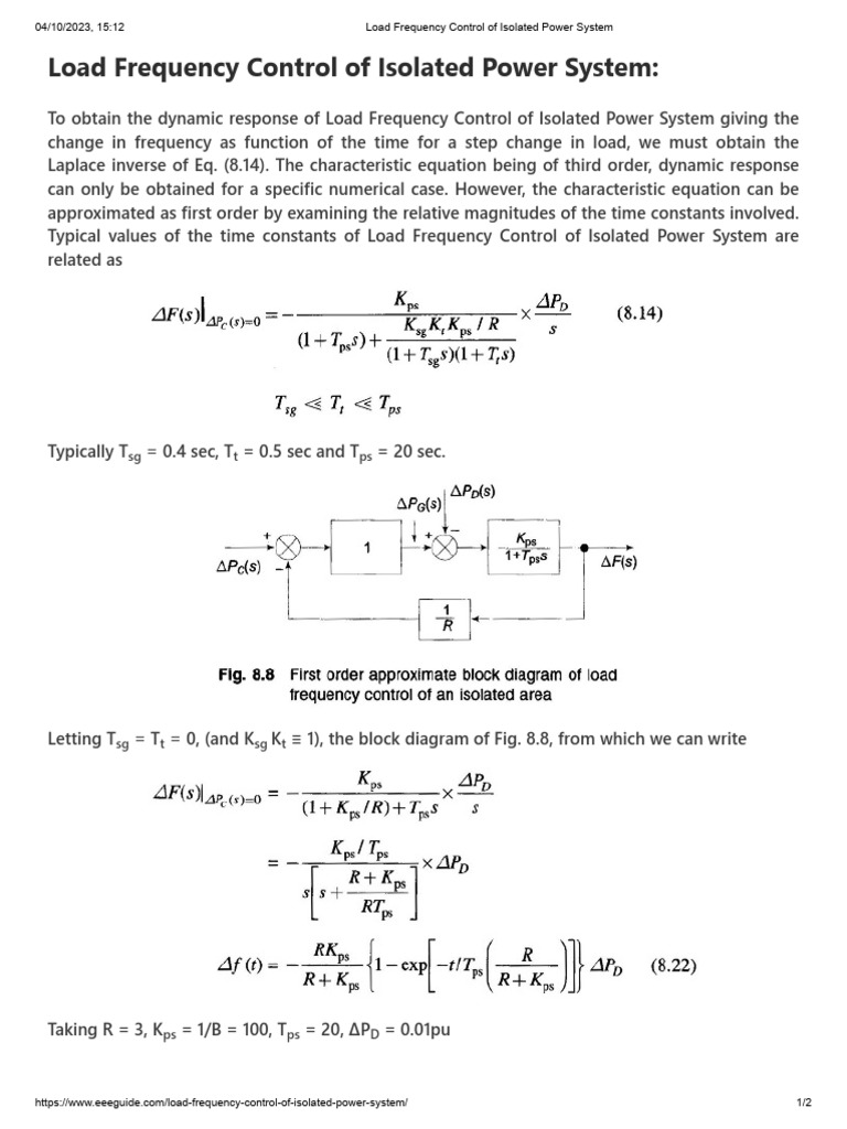 Isolated Power System Control | PDF