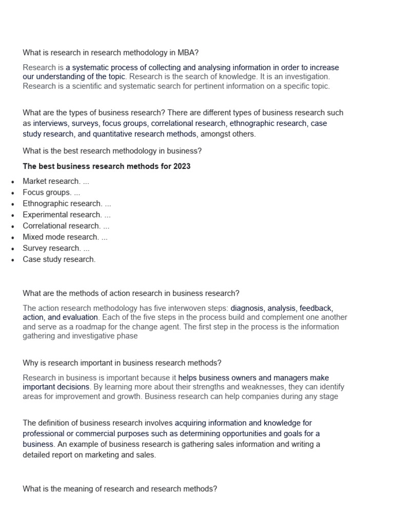 Regular Class MBA 2023 | PDF | Statistics | Methodology