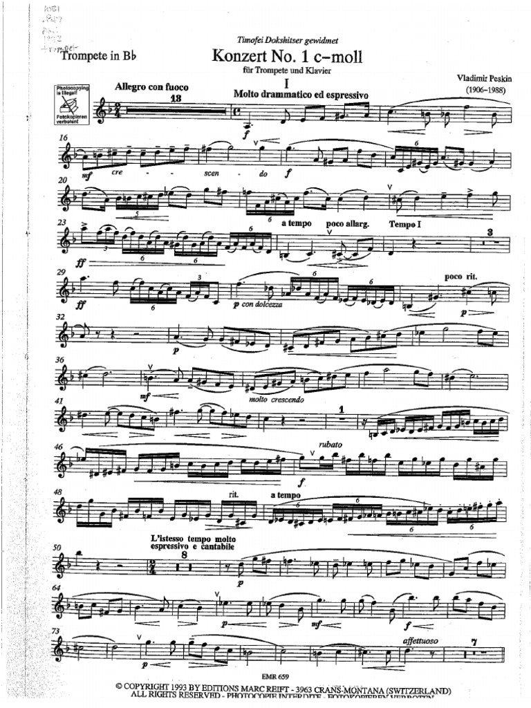Peskin Trumpet Concerto | PDF