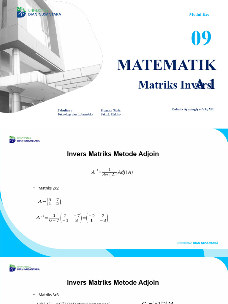 9 Matriks Invers | PDF