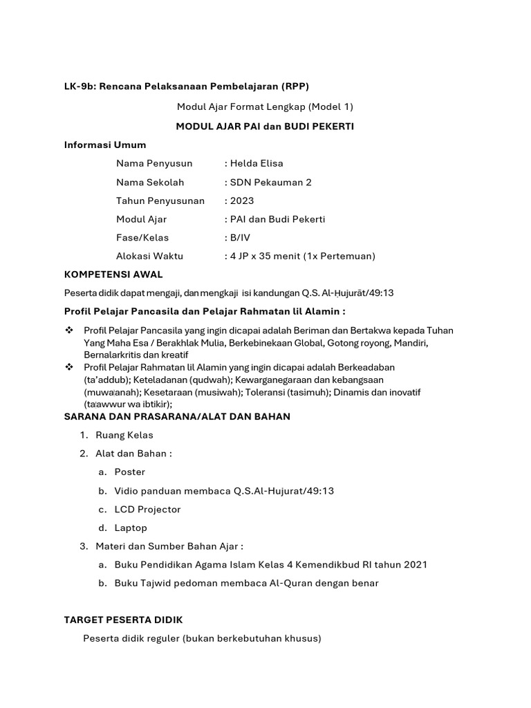 Modul Ajar PBL | PDF | Karier & Perkembangan | Sains & Matematika