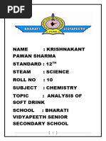 CHEMISTRY INVESTIGATORY PROJECT of Class XII | PDF | Titration | Chemistry