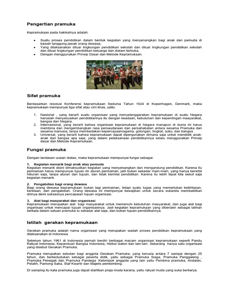 Pengertian Pramuka | PDF