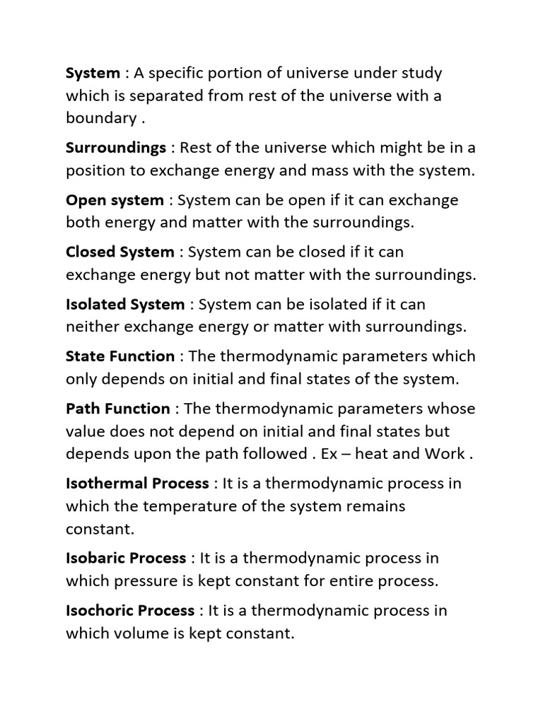 Thermodynamics Notes | PDF | Enthalpy | Entropy