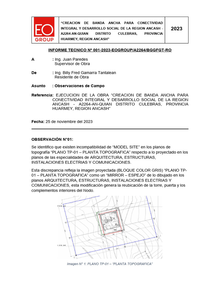 Informe Tecnico #001 | PDF | Hogar, jardinería y bricolaje