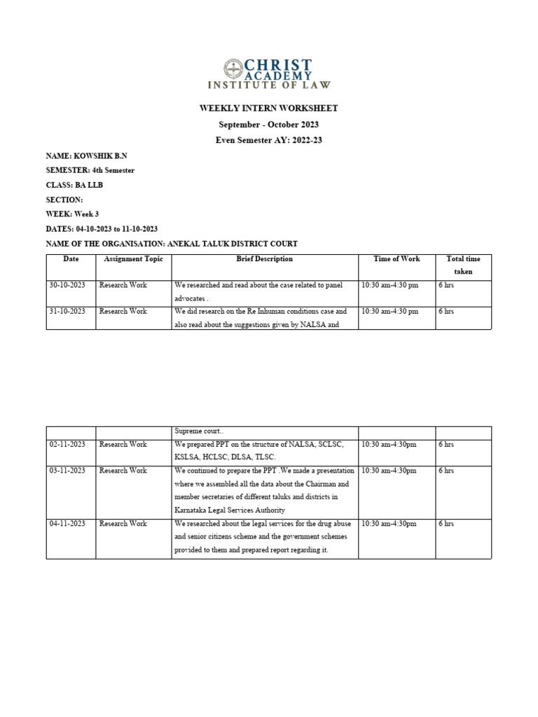 Weekly Worksheet 3 | PDF
