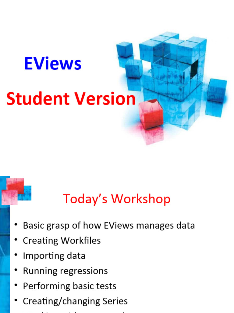 Eviews: Student Version | PDF | Regression Analysis | Errors And Residuals