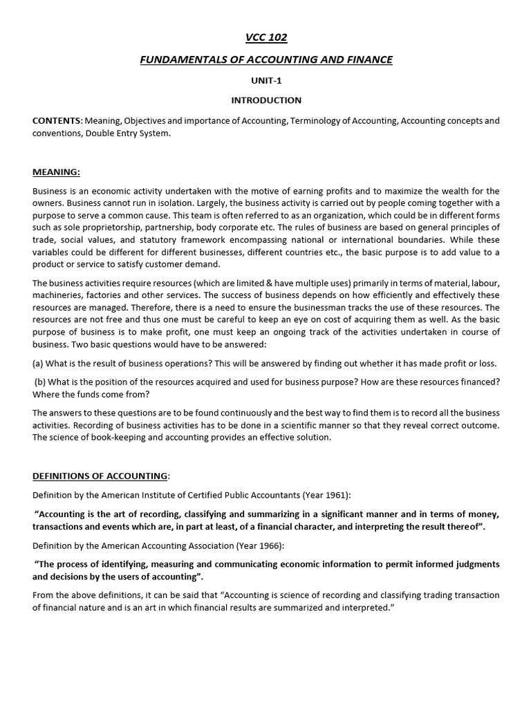 ACCOUNTS Notes | PDF | Debits And Credits | Expense