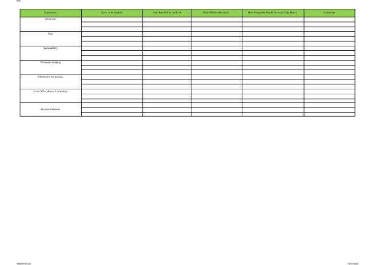 Audit Scope and Measurement Template | PDF | Business | Finance & Money ...